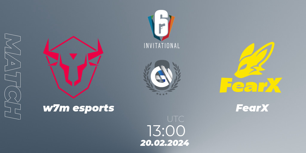 w7m esports VS FEARX Rainbow Six Consejos de apuestas, transmisiones y ...