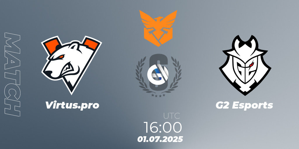 Virtus.pro VS G2 Esports Rainbow Six Consejos de apuestas, transmisiones y resultados en EGW☕