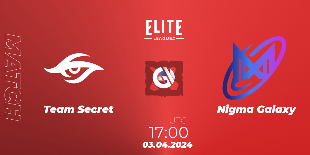 Pronóstico Team Secret - Nigma Galaxy . 03.04.2024 at 18:00, Dota 2, Elite League: Swiss Stage
