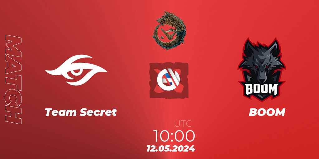 Pronóstico Team Secret - BOOM. 12.05.2024 at 09:00, Dota 2, PGL ...