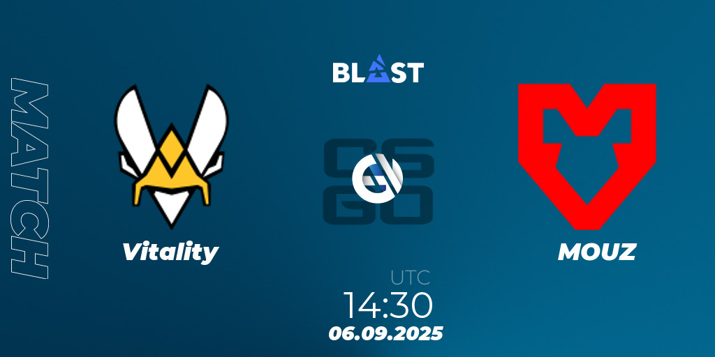 Vitality VS MOUZ Counter-Strike (CS2) Apuestas, Stream, LiveScore, Resultados en EGW