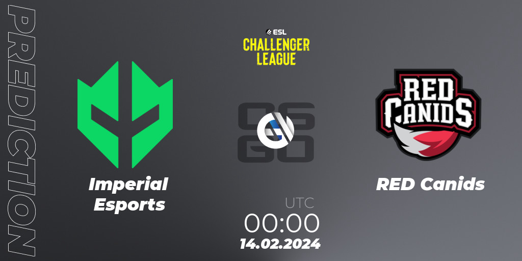 Pronóstico Imperial Esports - RED Canids. 14.02.24, CS2 (CS:GO), ESL Challenger League Season 47 ...