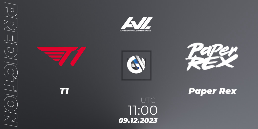 Pronóstico T1 - Paper Rex. 09.12.23, VALORANT, AfreecaTV VALORANT LEAGUE