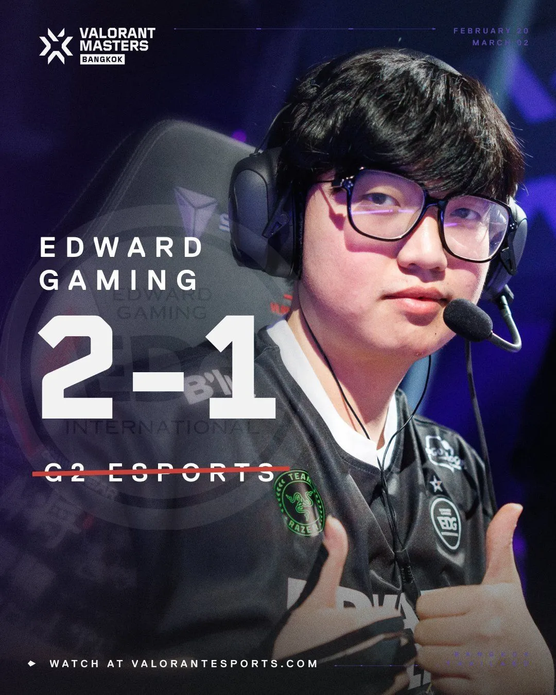 VALORANT Masters Bangkok 2025: EDward Gaming derrotó a G2 Esports. VALORANT noticias - eSports ...